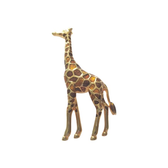 Vintage | Jewelry | Vintage Gold Tone Giraffe Brooch Giraffe Scatter ...